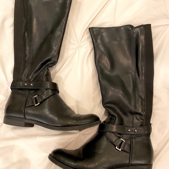 Merona | Shoes | Black Riding Boots | Poshmark